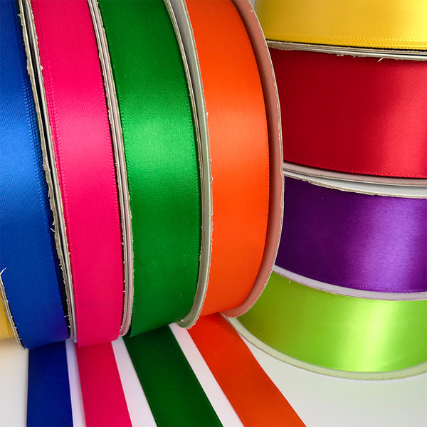 Listón Satinado Doble Cara Brillante y Mate - 2.2 cm x 90 m PROMO TRIO ...